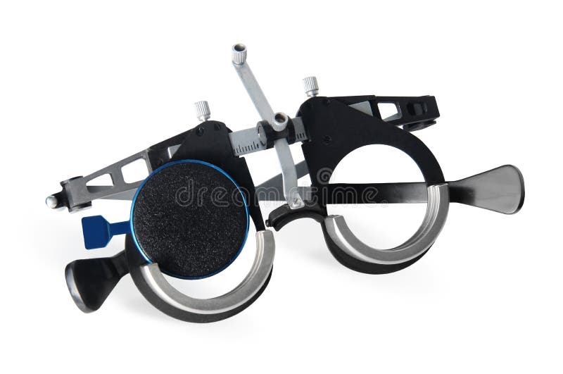 Eye Test Glasses Isolated on White Background Stock Image - Image of ...