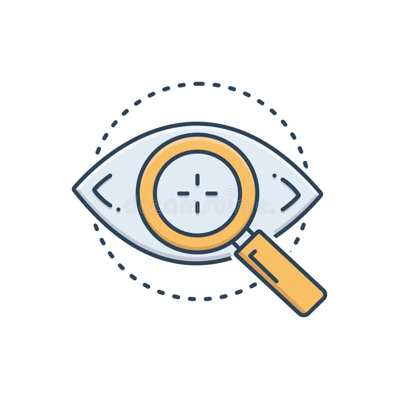 Color Illustration Icon for Eye Test, Optometrist and Eyesight Stock ...