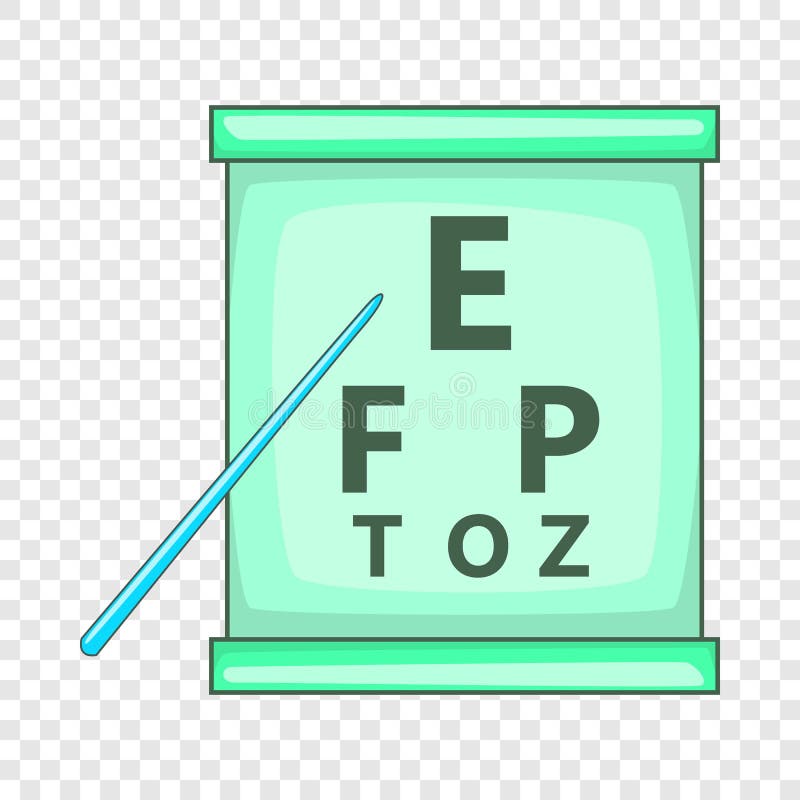 Eye Test Icon, Cartoon Style Stock Vector - Illustration of cartoon ...