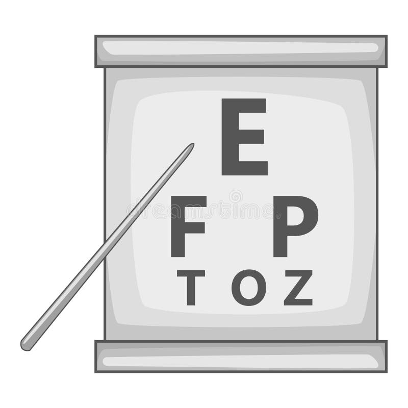 Eye Test Icon, Gray Monochrome Style Stock Vector - Illustration of ...
