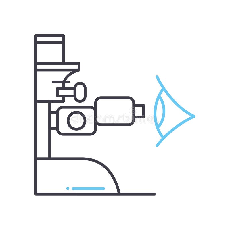 Eye Test Line Icon, Outline Symbol, Vector Illustration, Concept Sign ...