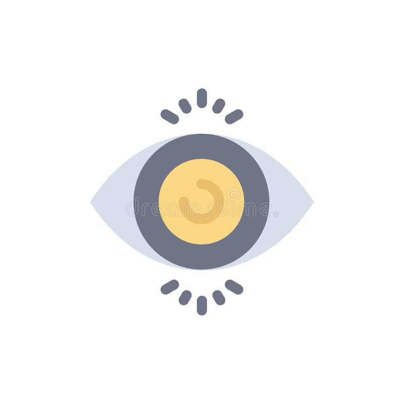 Eye Test, Search, Science Flat Color Icon. Vector Icon Banner Template ...