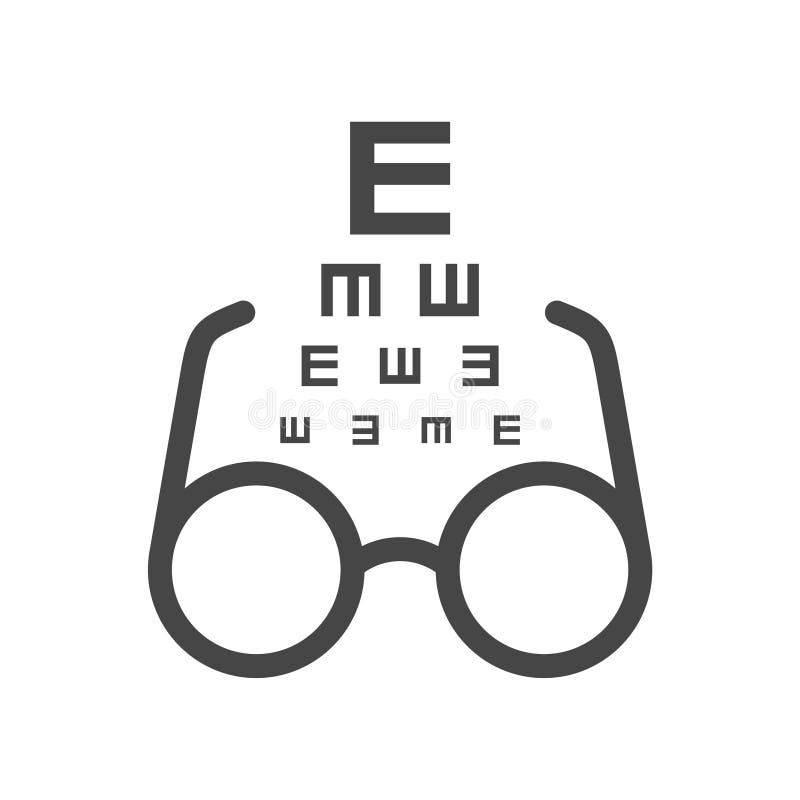 Eye Test Vector Icon, Ophthalmology Icon Stock Vector - Illustration of ...