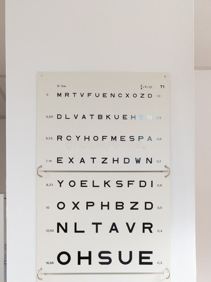 Eye Testing Board Optic for Verification of the Patient Optician ...