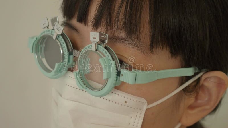 Eye Testing and Eyeglass Assembly by Experts Optician Stock Video ...