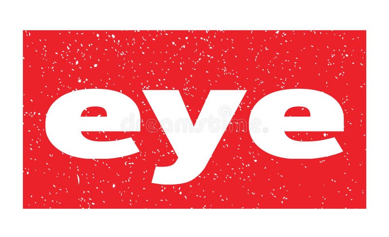 Eye Text Written on Red Stamp Sign Stock Illustration - Illustration of ...