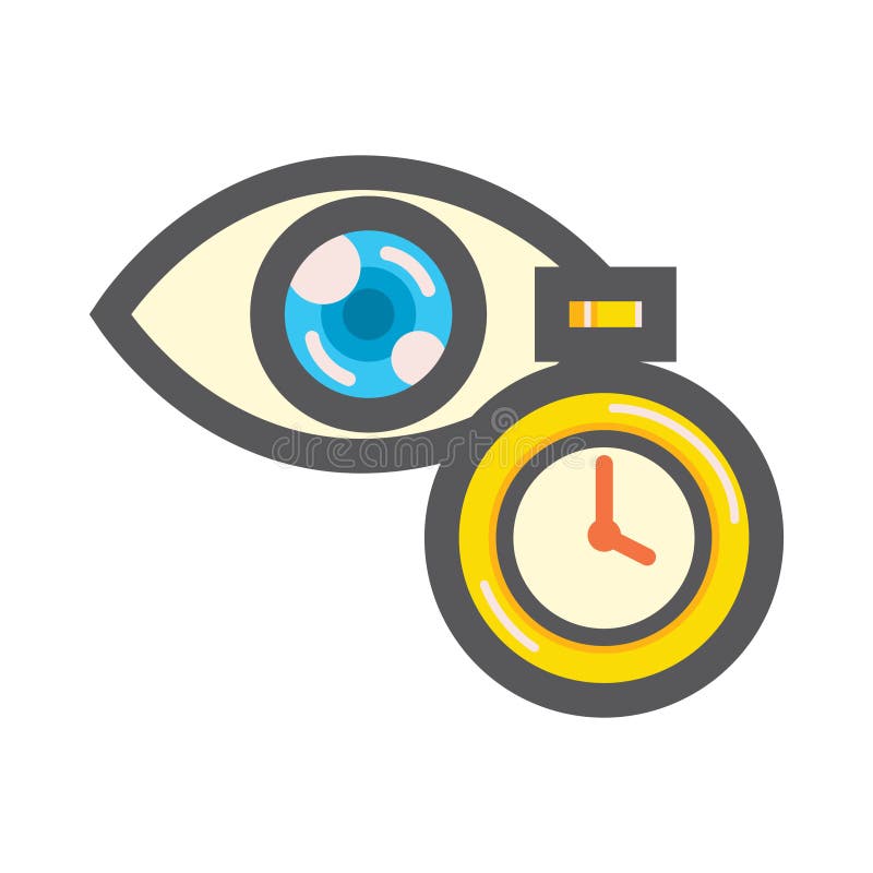 Eye and Timer. Vector Illustration Decorative Design Stock Vector ...