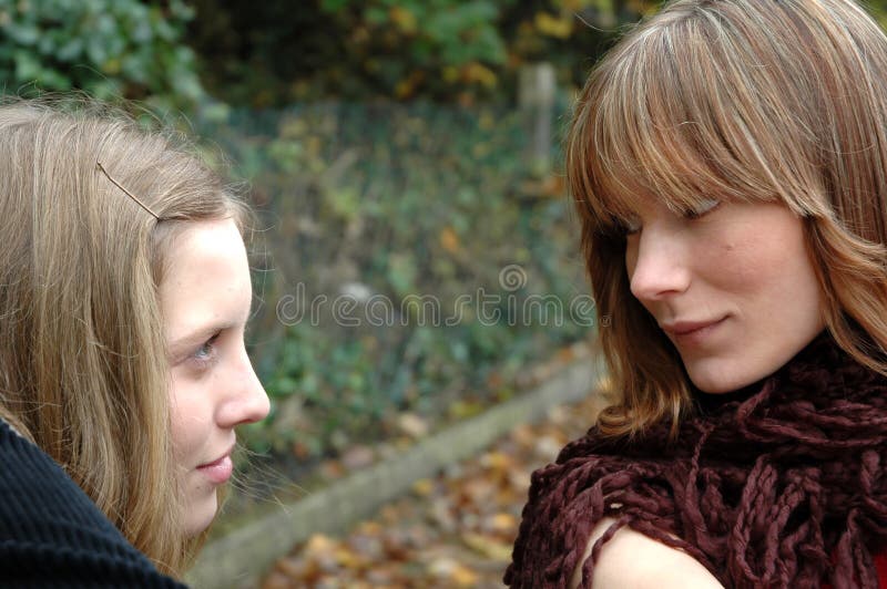 Eye to eye stock photo. Image of girls, attractive, redhead - 312018