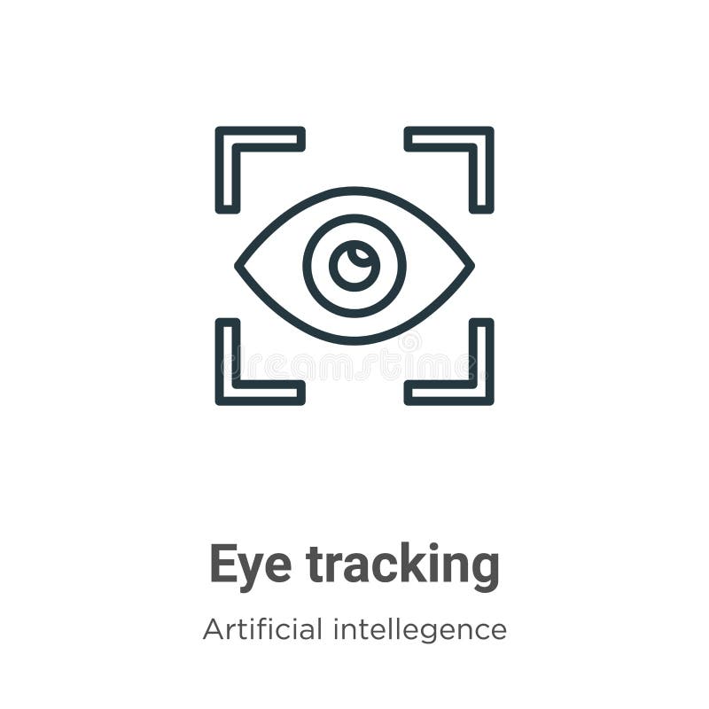 Eye Tracking Outline Vector Icon. Thin Line Black Eye Tracking Icon ...