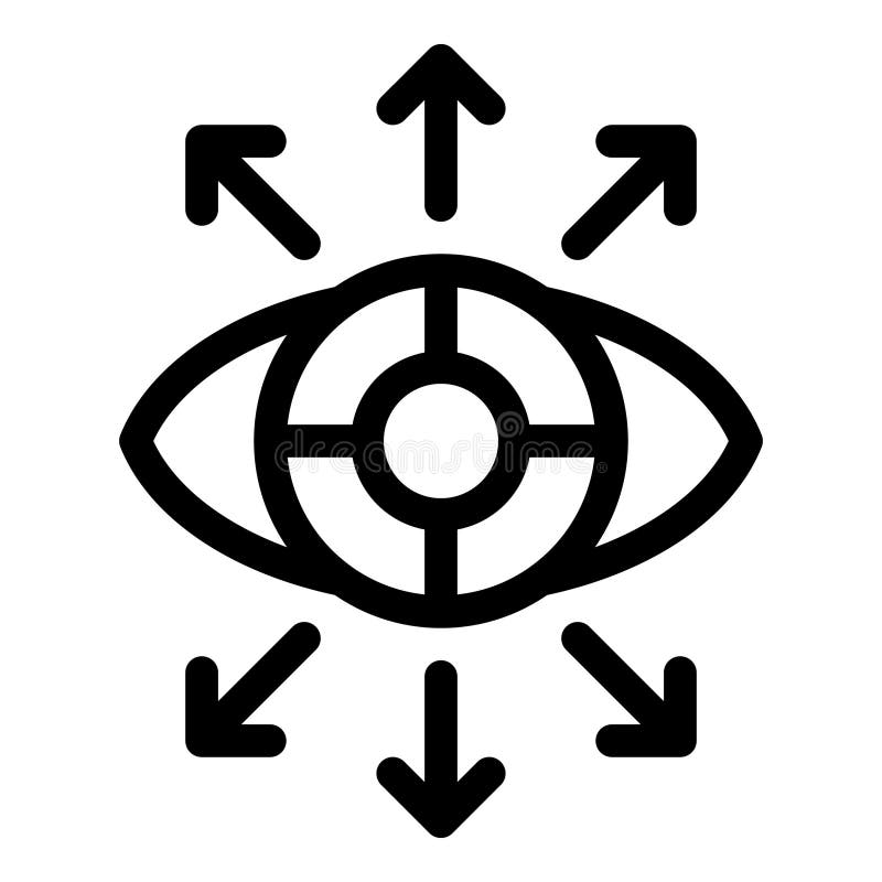 Eye Tracking System Analyzing Human Vision with Arrows Pointing Stock ...