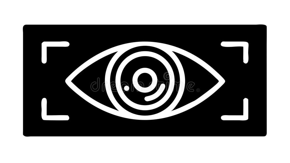 Eye Tracking Technology and Biometric Scan, Surveillance System, Vector ...