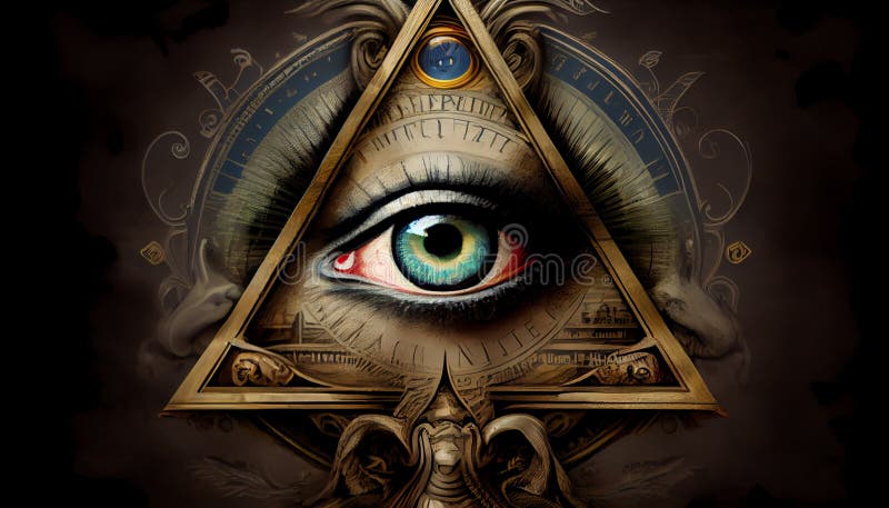 Eye in triangle stock illustration. Illustration of faith - 274228121
