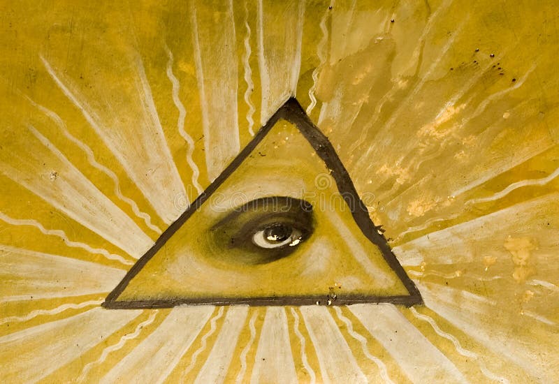 Eye on triangle stock illustration. Illustration of graphic - 3153076