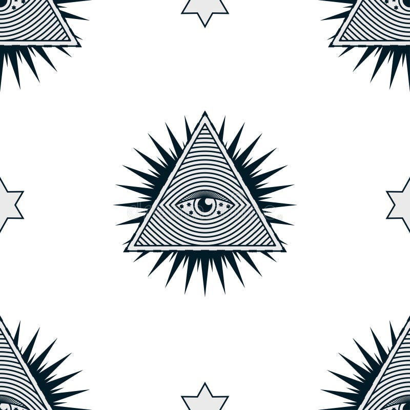 Eye in the Triangle, Pyramid Vector Icon. the Sign of the Third All ...