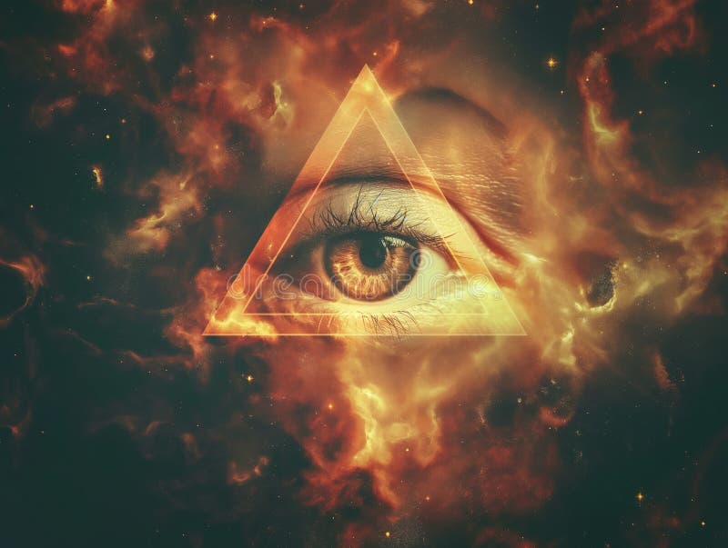 Cosmic Vision through the Eye of Mystery Stock Image - Image of occult ...