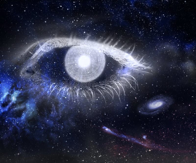 Eye and Universe. stock photo. Image of concept, discovery - 30860090