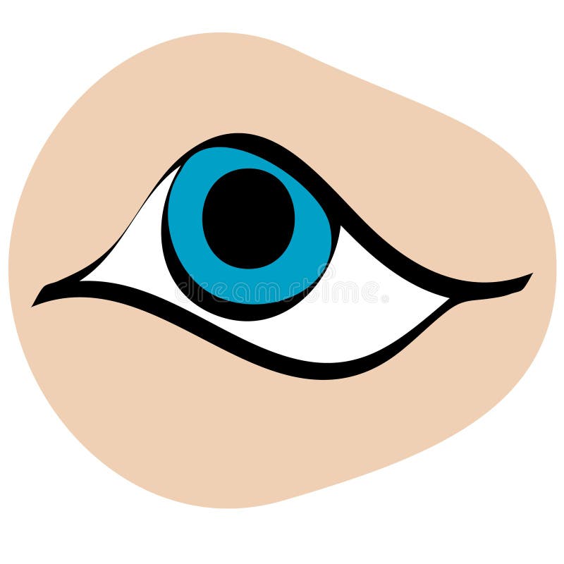 Eye Vector Cartoon Detailed Stock Vector - Illustration of lash, female ...