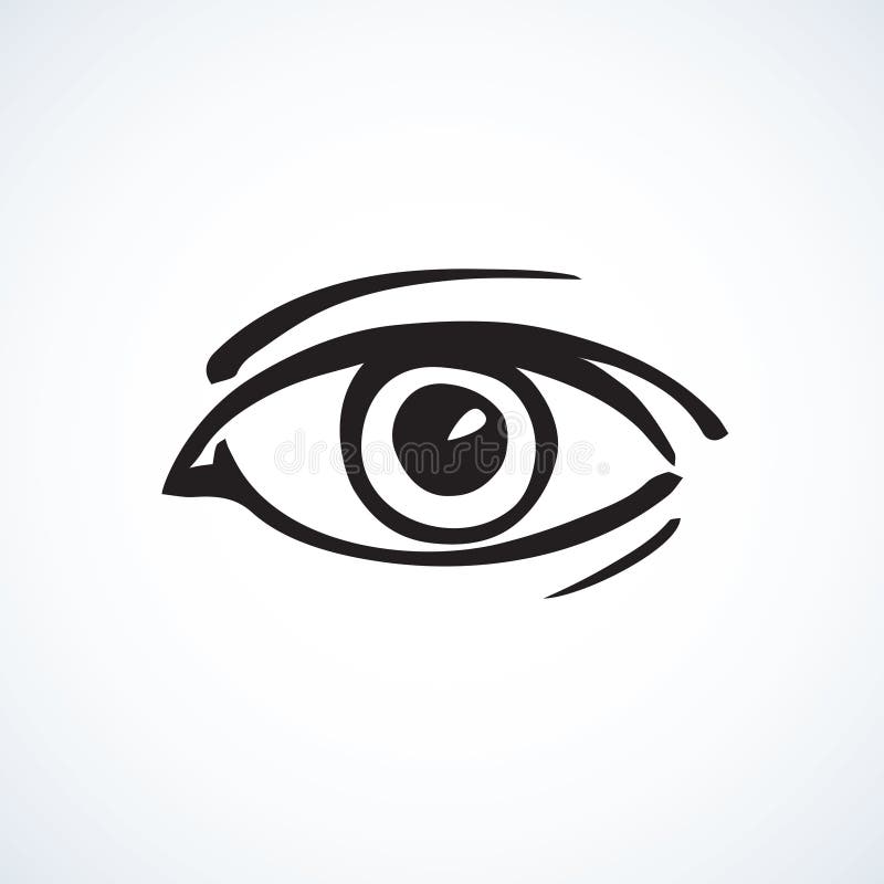 Eye. Vector drawing stock vector. Illustration of medicine - 125225730