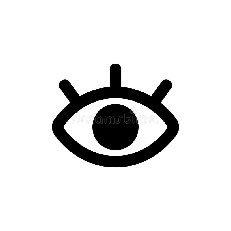 Eye Vector Icon. Isolated Single Eye Sign Stock Vector - Illustration ...