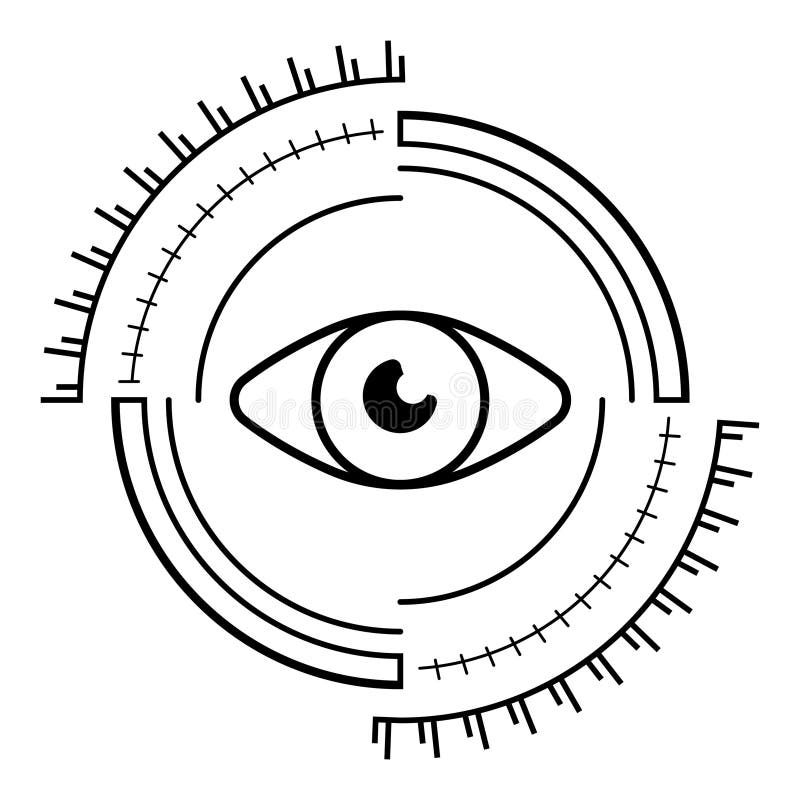 Eye Vector Icon. Logo Cyber Vision Vector. the Icon of the Cyber Eye in ...
