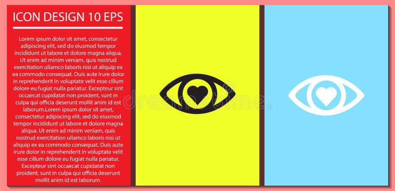 Eye Vector Icon , Lorem Ipsum Flat Design Stock Illustration ...