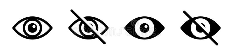 Eye Vector Icons. Eyesight Symbols. Vision Symbols Stock Vector ...