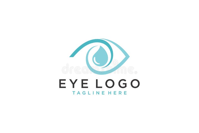 Eye Vector Logo Design Template. Modern Minimal Flat Design Style ...