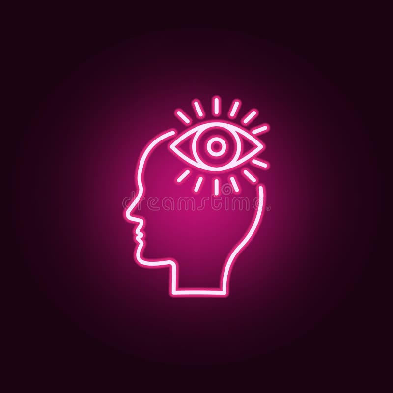 Eye, View, Brain Icon. Element of Creative Thinkin Icon Witn Name Stock ...