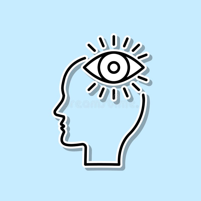 Eye, View, Brain Icon. Element of Creative Thinkin Icon Witn Name Stock ...