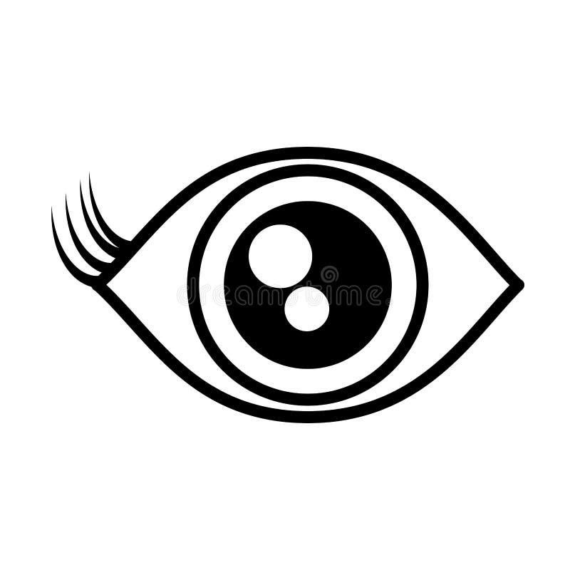 Eye view isolated icon stock vector. Illustration of view - 136834360