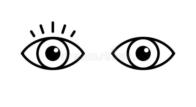 Eye, View, Vision Icon Isolated on White Background. Watch, Visible ...