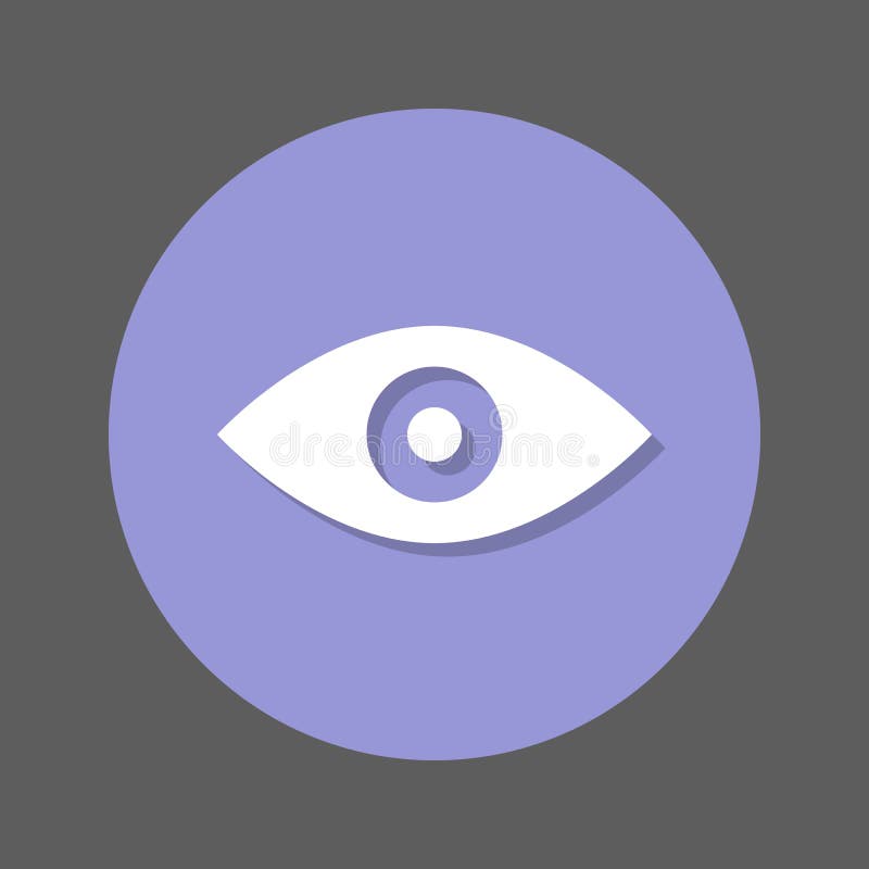 Eye, Vision Flat Icon. Round Colorful Button, Circular Vector Sign with ...