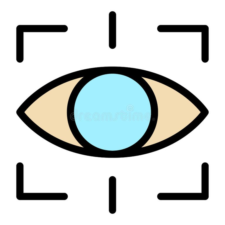Eye Vision Icon Color Outline Vector Stock Vector - Illustration of ...