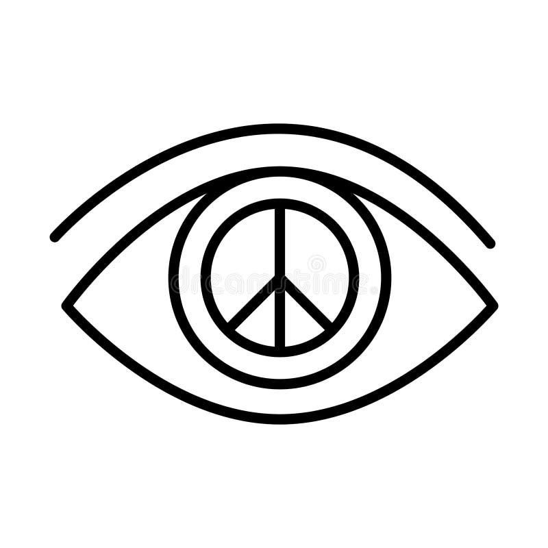 Eye Vision Peace, Human Rights Day, Line Icon Design Stock Vector ...