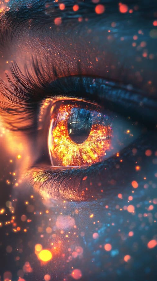 An Eye with Vivid Colors and Digital Effects is a Form of Surreal ...