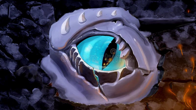 Eye in the wall stock illustration. Illustration of dragon - 169687219
