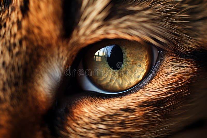 Eye of a Wildcat Close Up Macro Stock Image - Image of feline ...