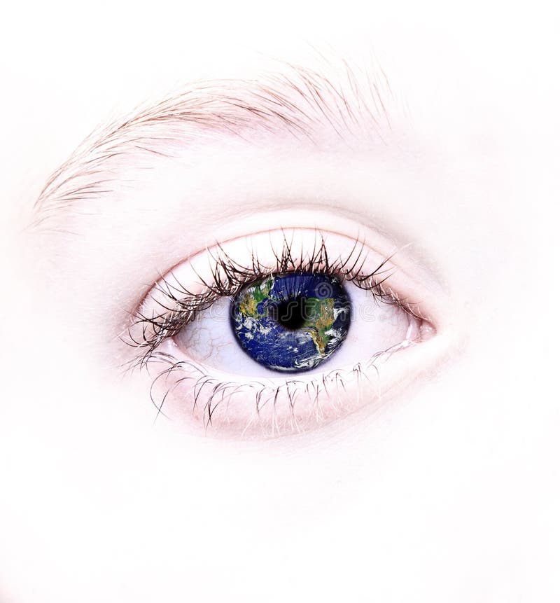 Eye with World Reflected in it Stock Image - Image of look, eyeball ...
