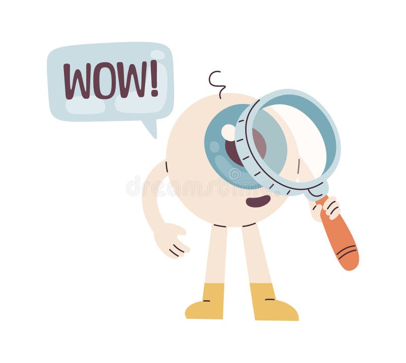 Eyeball Character with Magnifying Glass Stock Vector - Illustration of ... Eyeball Character with Magnifying Glass Stock Vector - Illustration of ...