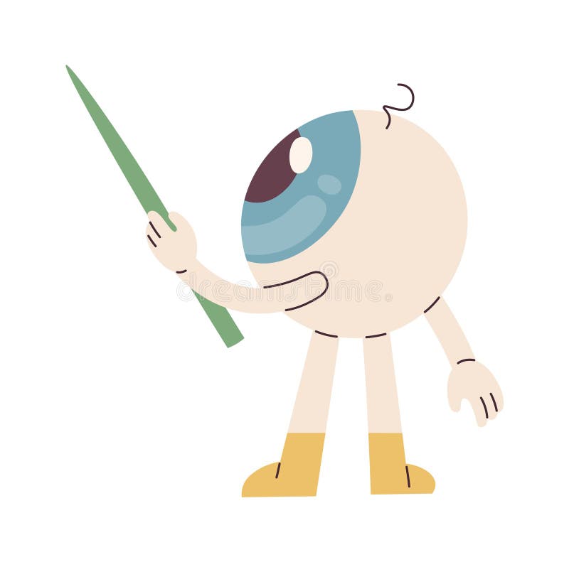 Eyeball Character and Eye Test Letters Chart Stock Vector ...