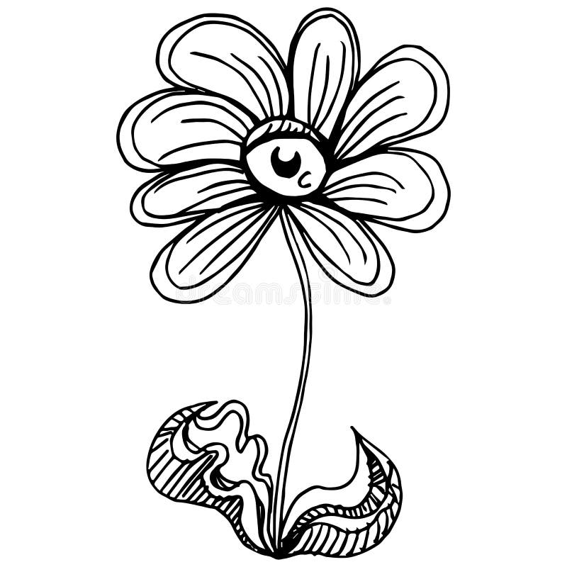 Eyeball Flower stock vector. Illustration of wierd, cartoon - 61419402