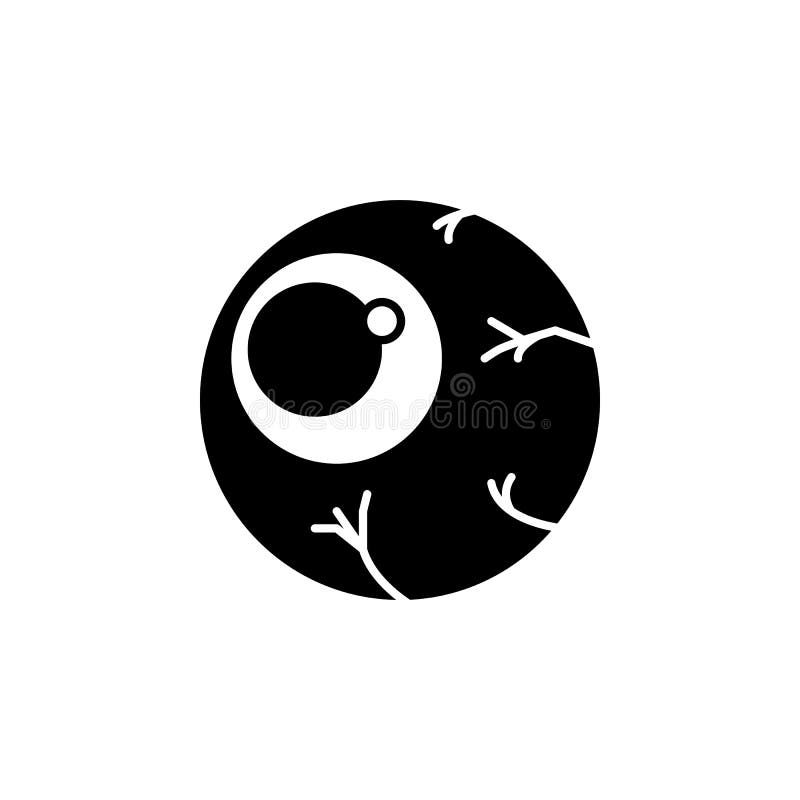 Eyeball Icon in Neon Style. Element of Halloween Illustration Stock ...