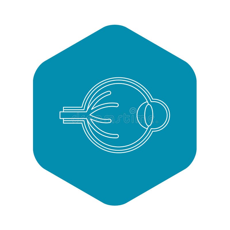 Eyeball Icon, Outline Style Stock Vector - Illustration of human, look ...