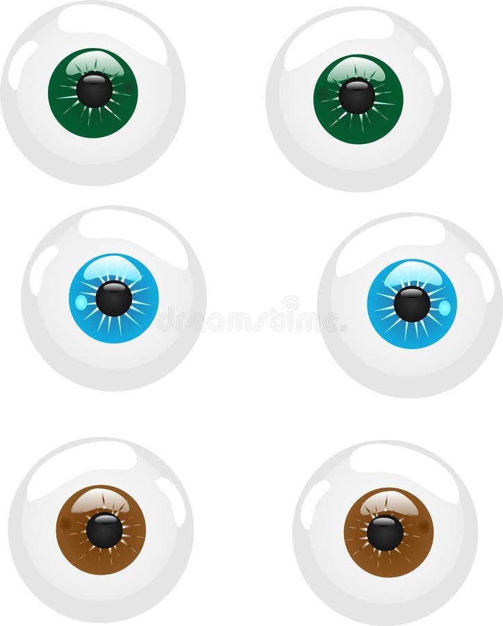 Different Eyeballs Eye Iris Vector Illustrations Stock Vector ...