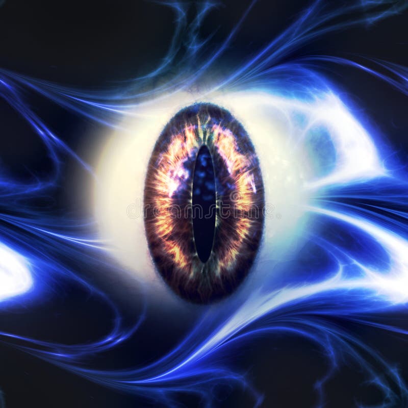 Eyeball of monster stock illustration. Illustration of hypnotic - 33250240