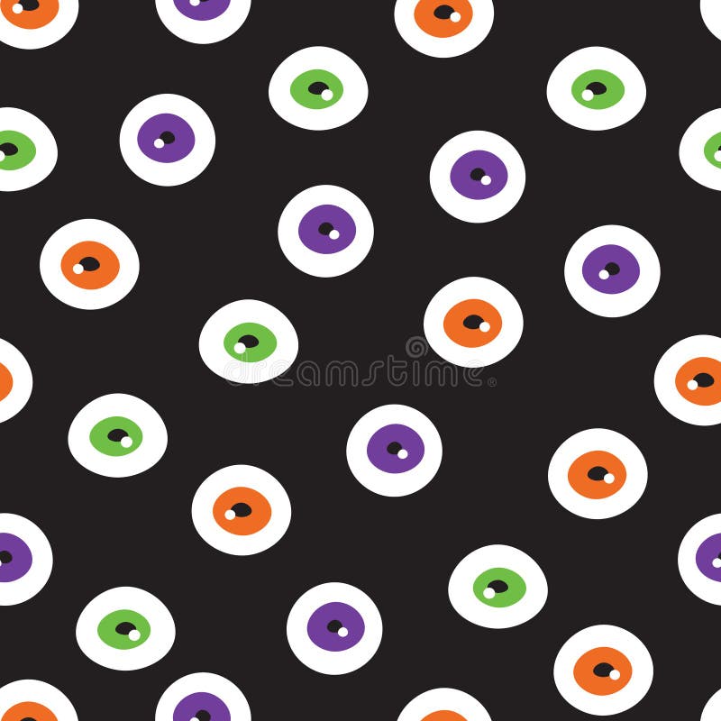Eyeball Seamless Pattern. Halloween Candy Texture for Wallpaper. Stock ...