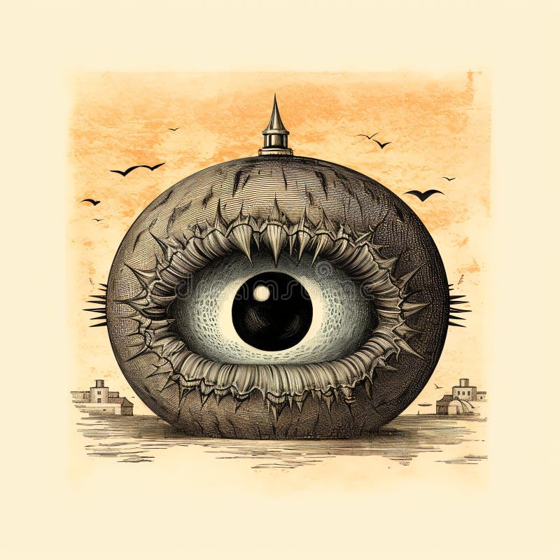 Eyeball Vintage Horror Halloween Digital Paper Scrapbooking Stock ...