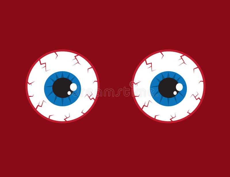 Cartoon Red Bloodshot Eyes