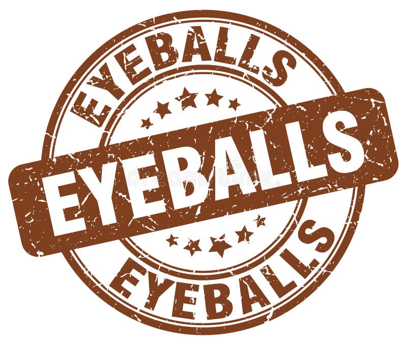 Two Brown Eyeballs Riding Tandem Stock Illustration - Illustration of ...