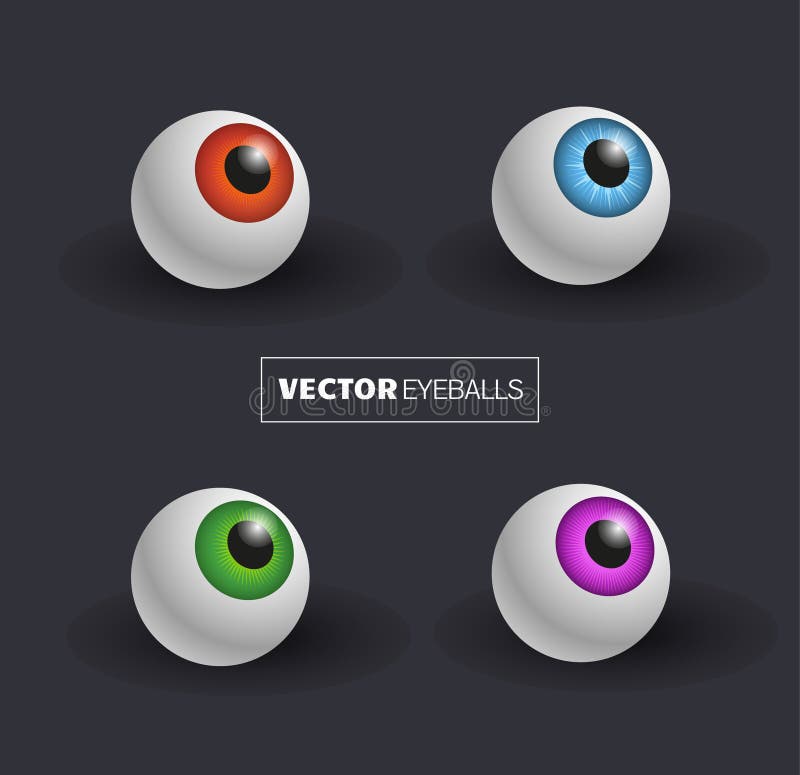 Eyeballs with a Different Color of the Iris. - Vector Illustration ...